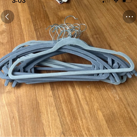 Other | 24 Mixed Grey Felt And Plastic Cloth Hangers | Poshmark